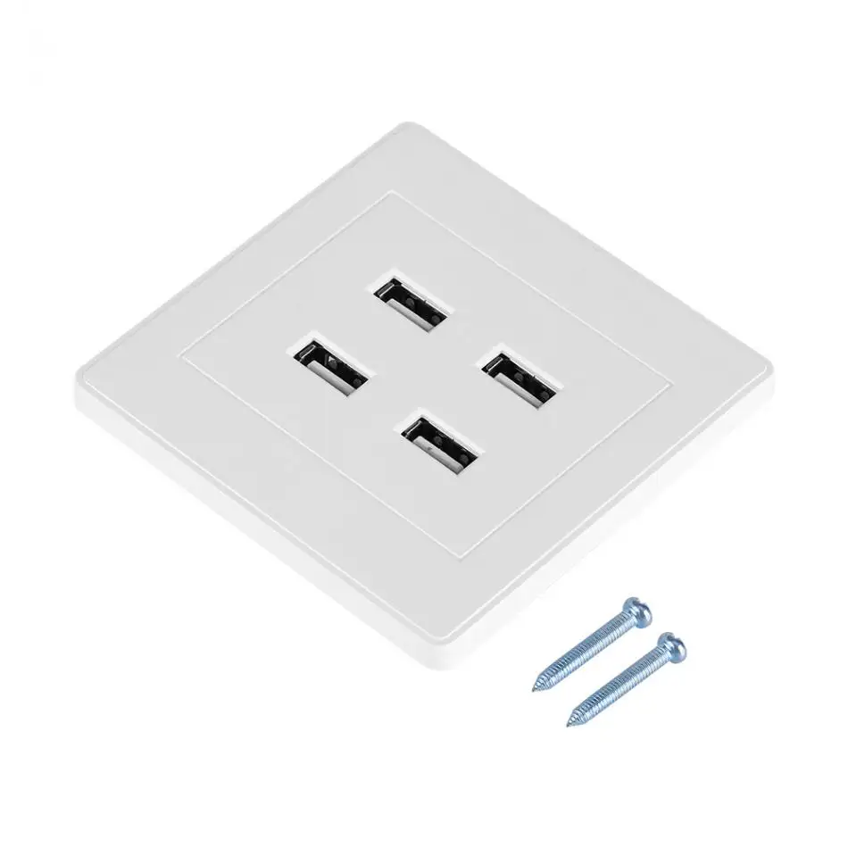 VBESTLIFE 4 USB Ports USB Wall Mounted Socket DC 5V Home Office ... VBESTLIFE 4 USB Ports USB Wall Mounted Socket DC 5V Home Office ...
