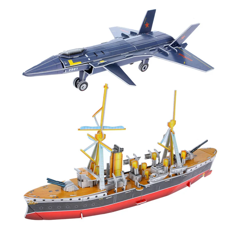Big 3D Puzzle Paper Building Model Kits for Children Ship Model ...