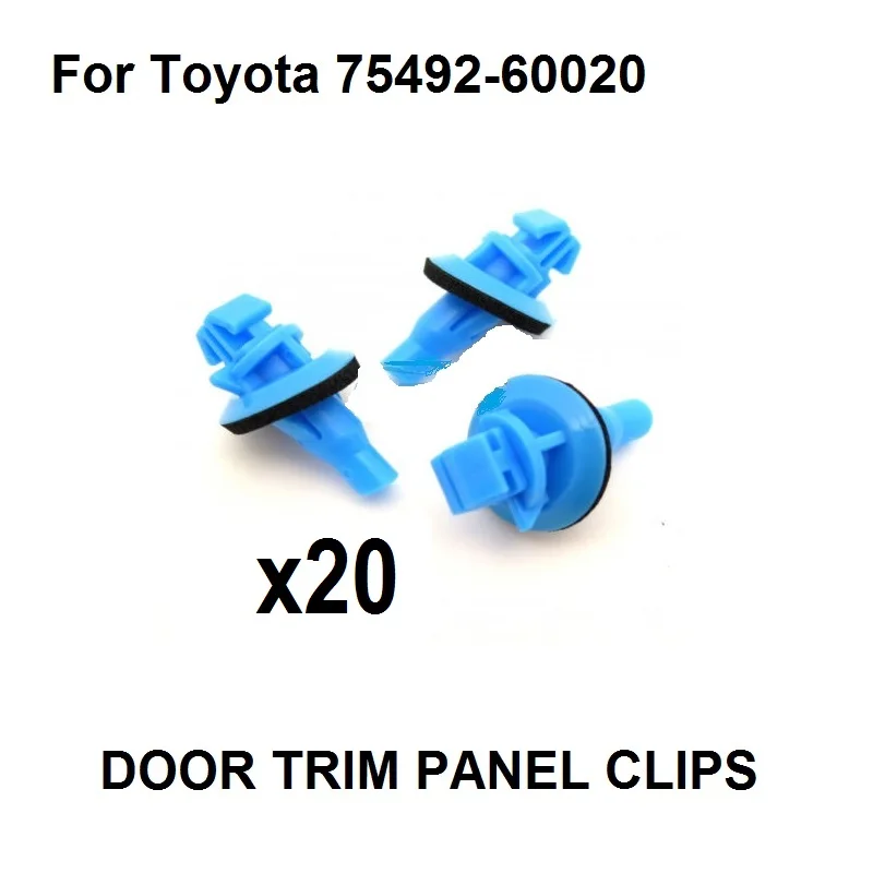 20x 75492-60020 For Toyota Prado 120 02-09 Clip Rear Body Mould Trim ...