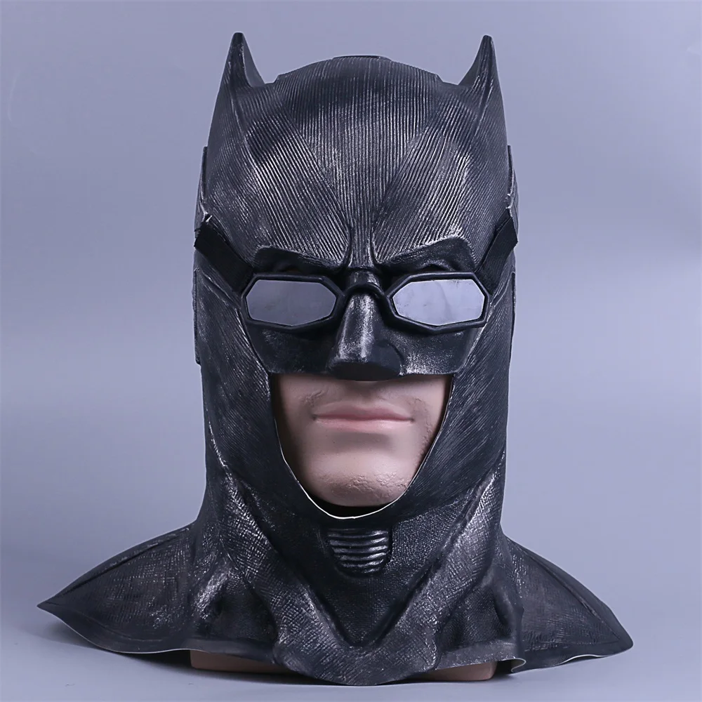 Realistic Halloween Full Face Latex Batman Mask Costume Superhero The ...