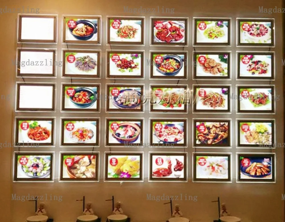 Ultra Bright A4 Acrylic Frameless Led Illuminated Menu Boards,led Wall ...