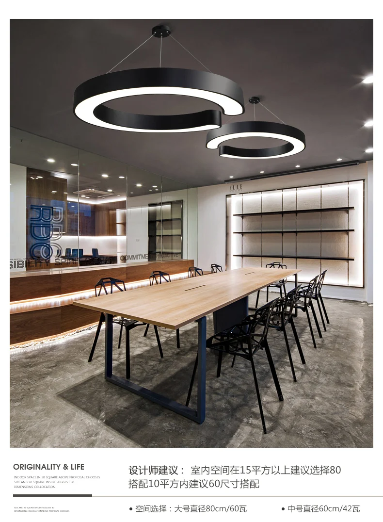 Minimalist-modern-bar-office-cafe-coffee-shop-modeling-LED-pendant ...