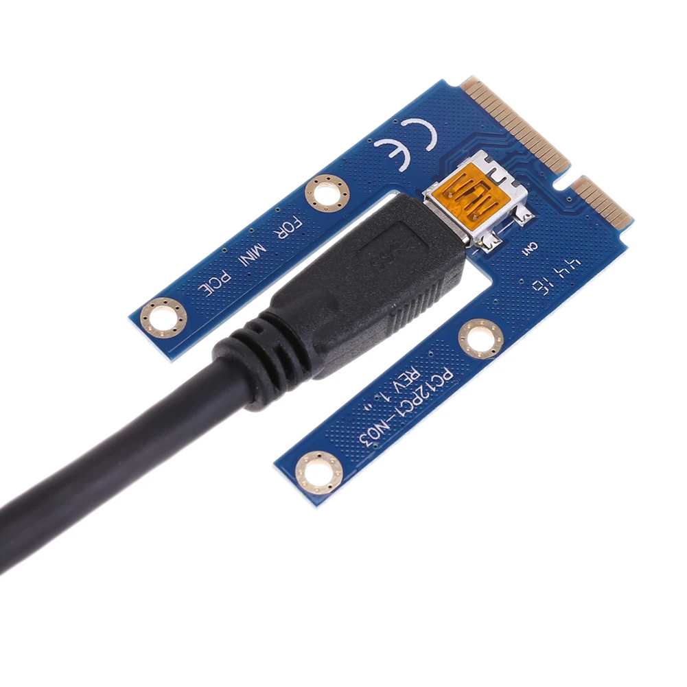 Mini PCIe riser PCI express x16 Riser for Laptop External Graphics Card ...