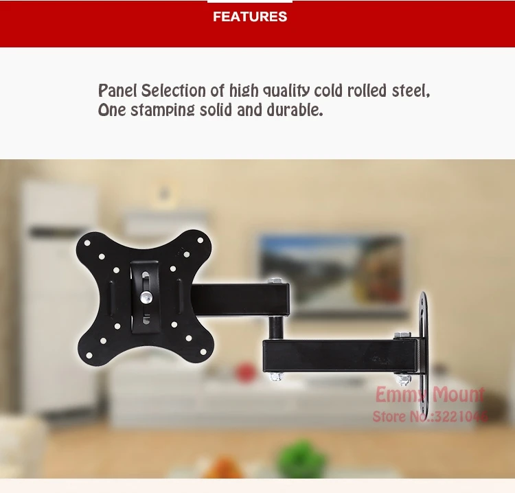 New Arival F03 14-27 inch Full Motion LED LCD TV Wall Mount Monitor ...