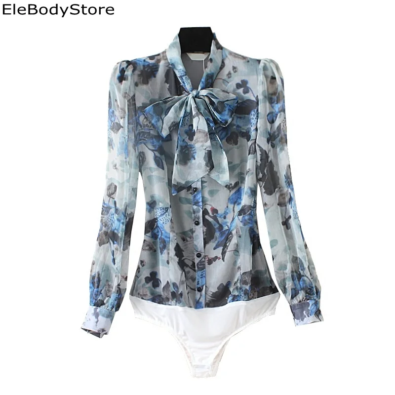 Body Blouse Shirt Women Blouses Blusas Chiffon Blusa Casual Bodysuit ...