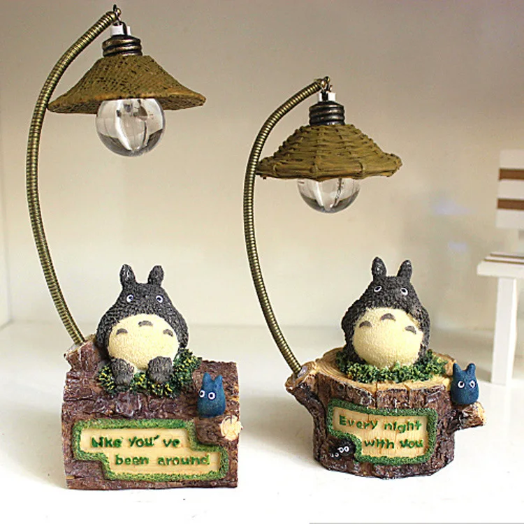 Totoro lamp AC220v E27 creative rural rattan bedroom living wicker ...