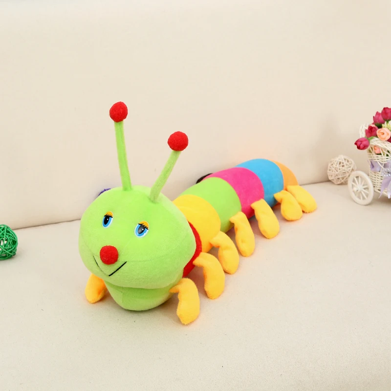 new cute Colorful caterpillar toy lovely plush Millipedes doll gift ...