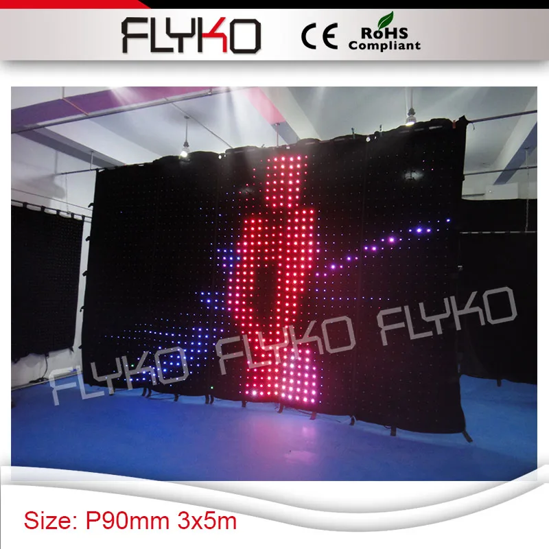 Indoor Wall Dj Backdrop P90mm High Definition Popular Hot Size 3x5m Led ...