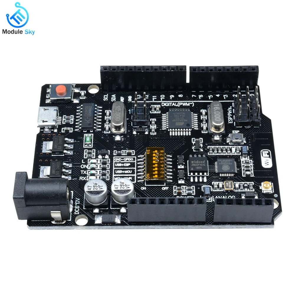 Wifi Wireless Module Uno R3 Atmega328p Esp8266 Usb Ttl Compatible Board