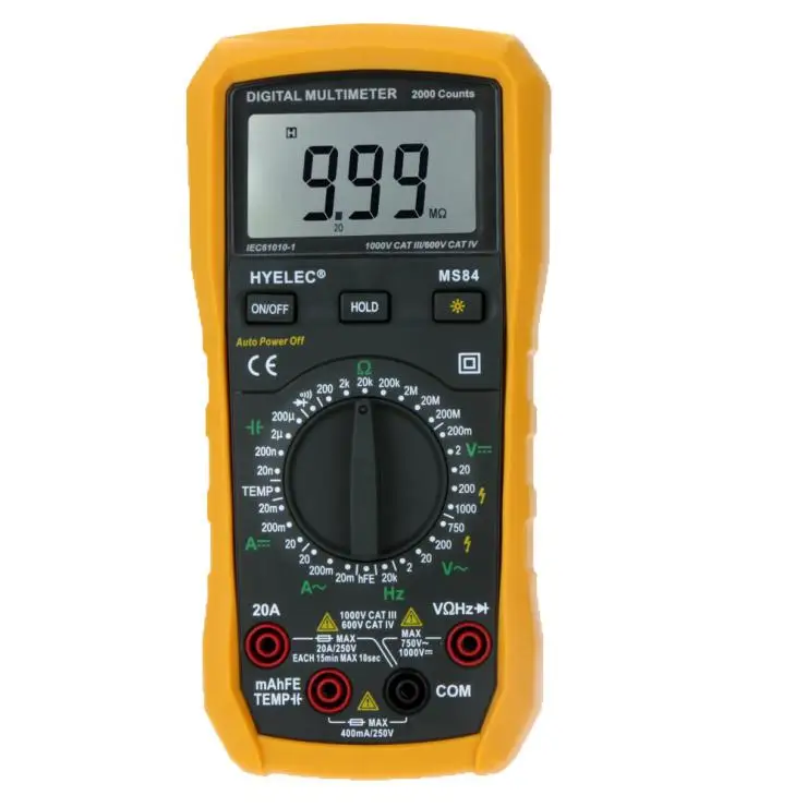 Digital Multimeter 2000 Counts AC/DC Resistance Capacitance tester-in ...