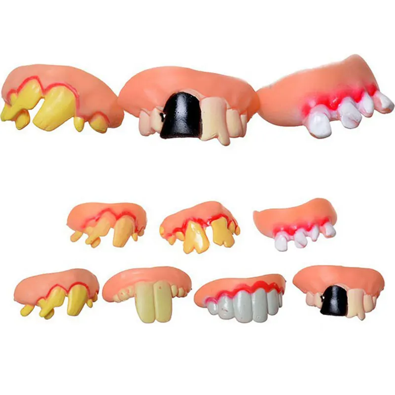 1 pcs Fake teeth Trick Tool Ugly Fake Gag Teeth Fake Vampire Denture ...