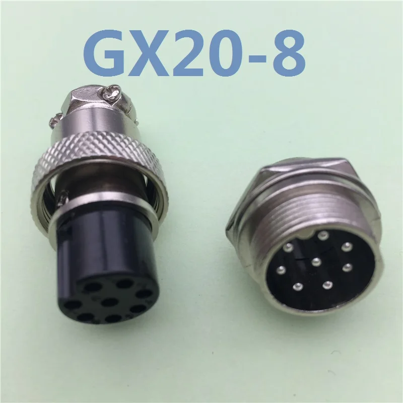 1pcs-GX20-8-Pin-Male-Female-20mm-Wire-Panel-Connector-Aviation-Plug ...