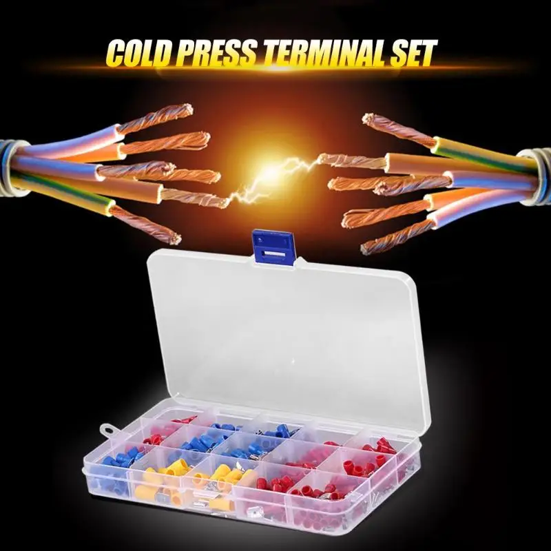 280pcs Electrical Cable Wiring Connector Insulated Cold-pressed ...