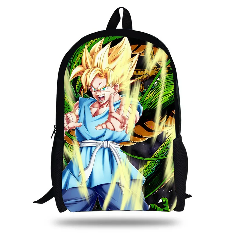 16inch Kids Bags Boys Dragon Ball Z DBZ DBS Paint School Bags For ...