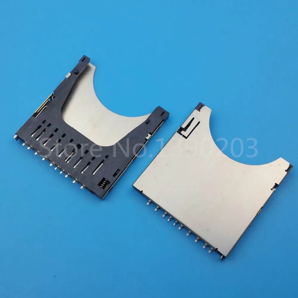 100Pcs PUSH PUSH Type SD Menory Card Solder Socket Connector PCB Mount ...