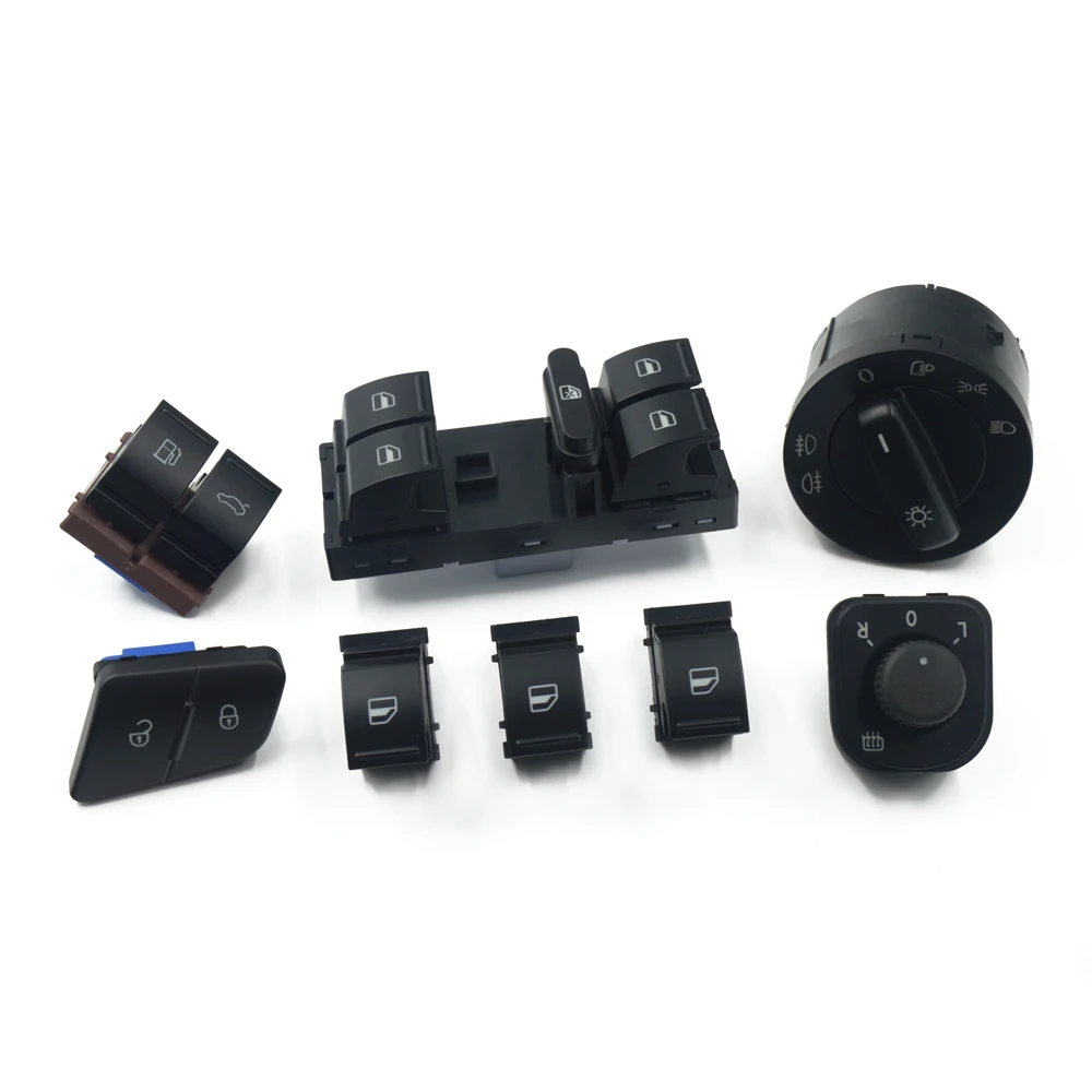 창 헤드 라이트 미러 테일 게이트 및 연료 도어 제어 위험 경고 스위치 VW Passat B6 1K0941431N ...