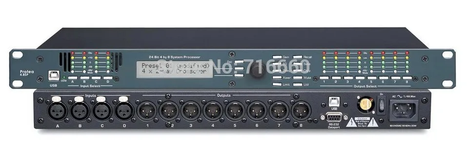 Procesador de altavoces Digital ASHLY Protea 4.8SP, 4 entradas/8 salidas, supercalidad ...