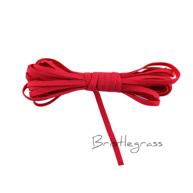 BRISTLEGRASS 5 Yard 4mm Red Solid Color Skinny Spandex Band Elastic Kid ...