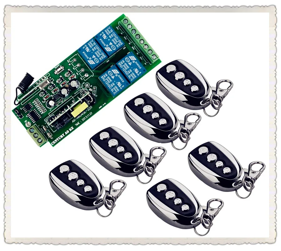4CH Wide Voltage 85V~250V 110V 220V 250V RF Wireless Remote Control ...