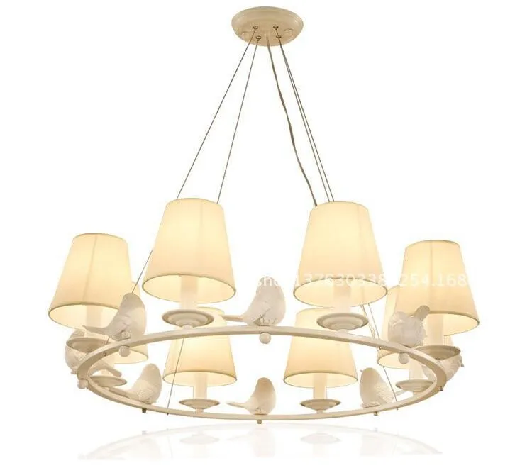 Nordic creative led Chandeliers LED lamps living room led light bird ...