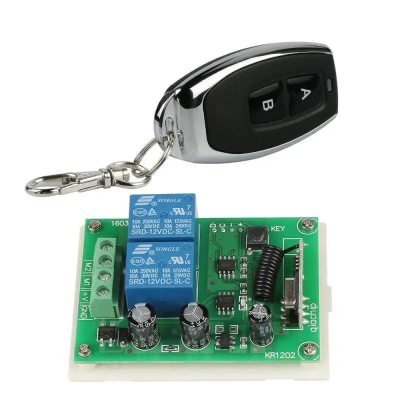 433MHz RF 2 Channel Transmitter 2 Channel Relay Learning Code ...