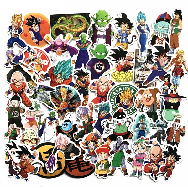 Japanese, Anime 50Pcs Anime Dragon Ball Z Sticker Super Saiyan Goku ...