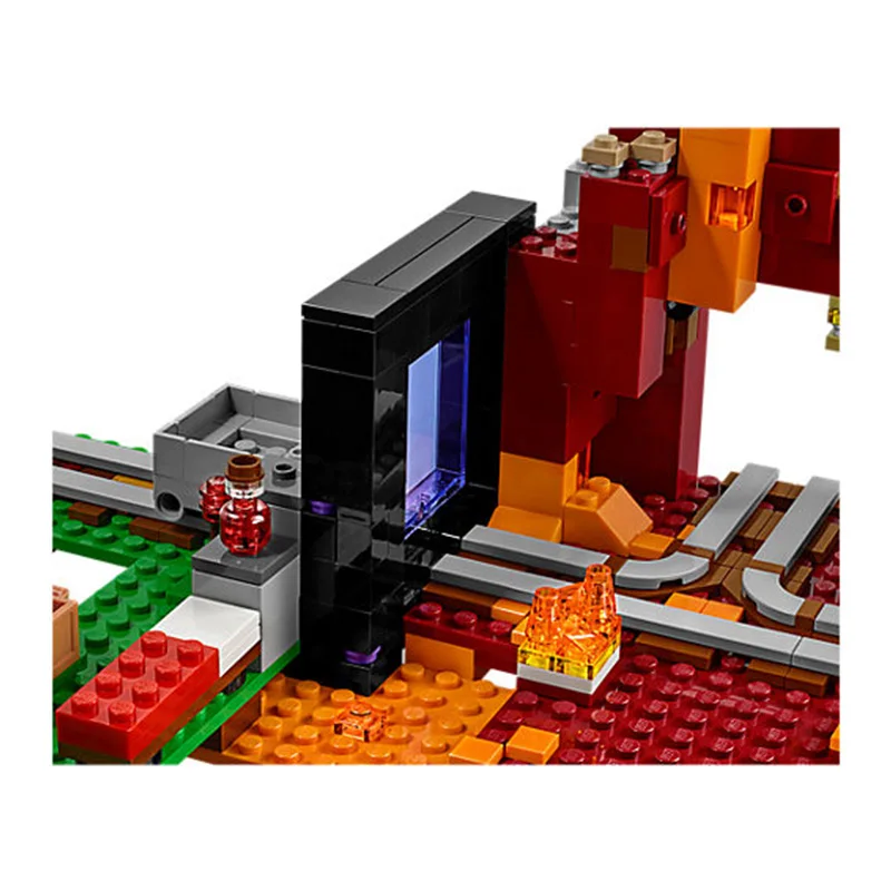 LEGOs Minecraft The Nether Portal Steve ghast minifigure Compatible ...