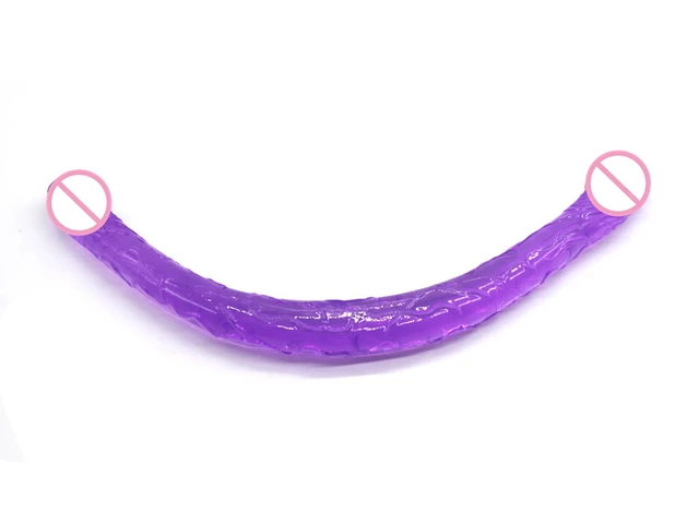 18 Flexible Double Dildo Soft Jelly Vagina And Anal Women Gay Lesbian