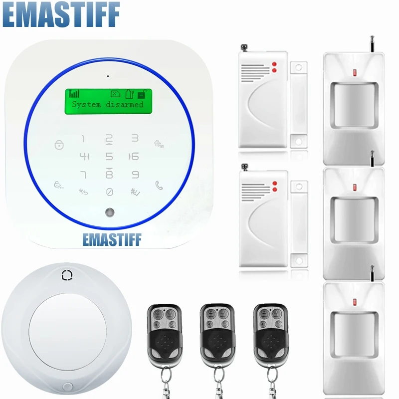 Voice prompt Wireless/Wired SMS GSM Alarm System Home auto security ...