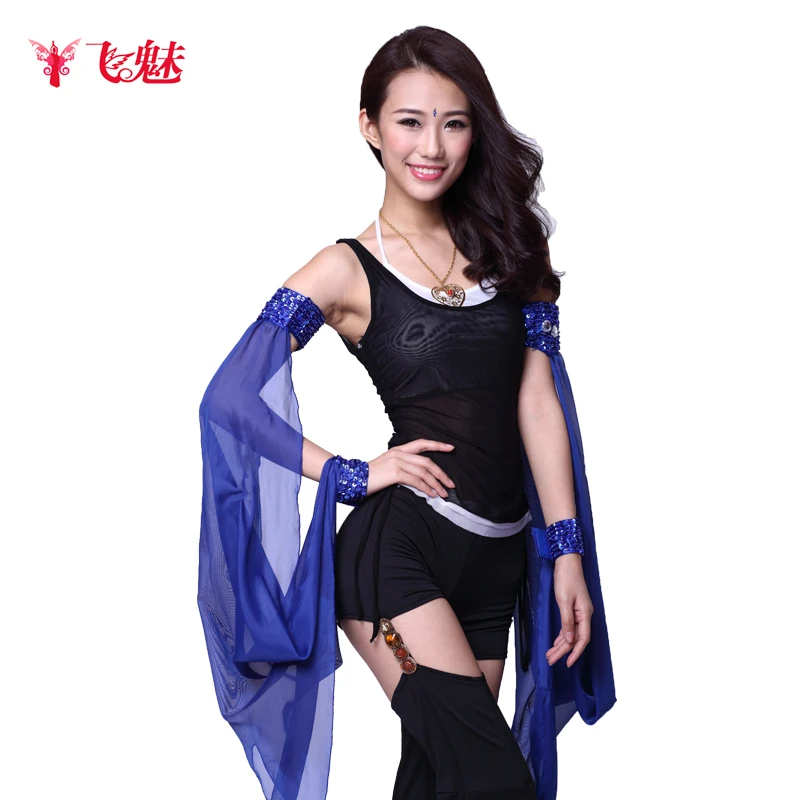 Belly Dance Clothing Accessories Decorative Beaded Chiffon Sleeves Arm Arm Sleeve Chiffon