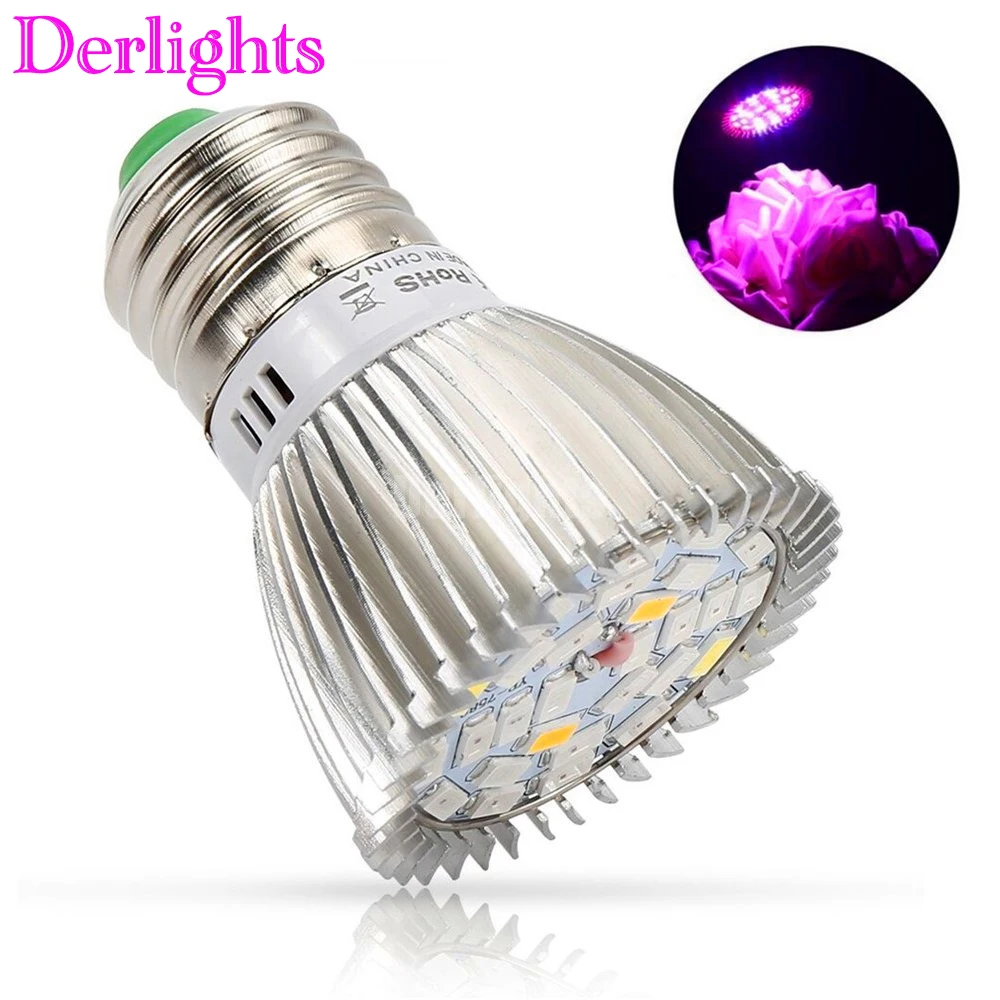 Full Spectrum 28w E27 E14 Gu10 Led Grow Light Red Blue Uv Ir Led ...