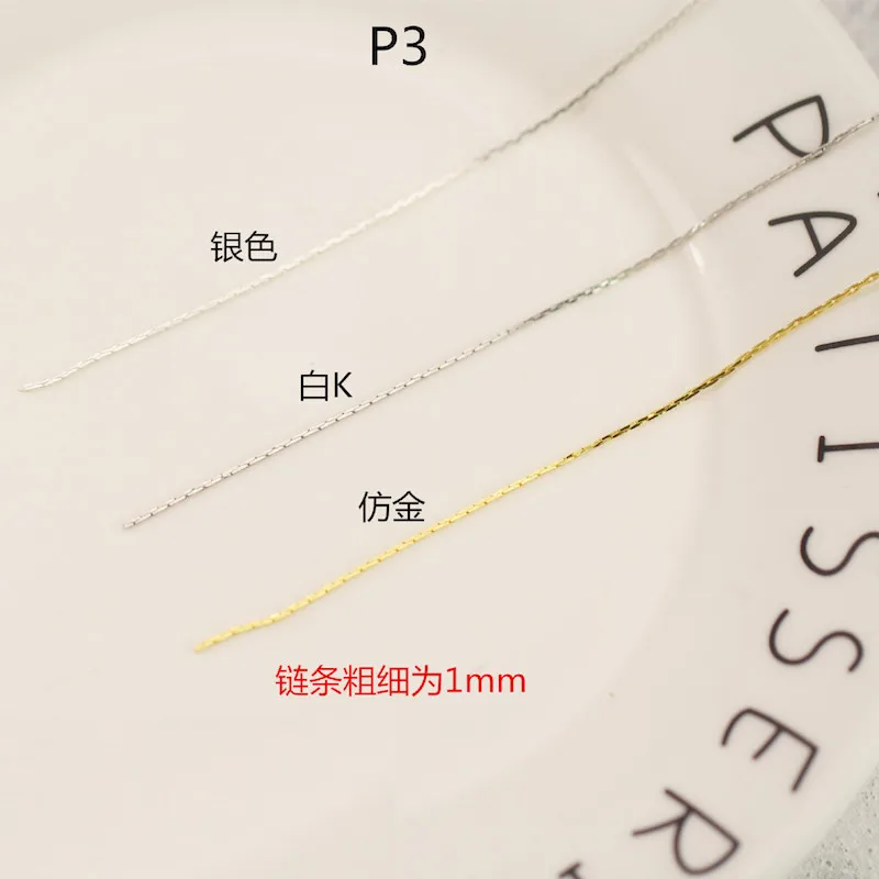 10 Metre Gold Silver Color Copper 1mm Link Chains Fashion Jewelry ...