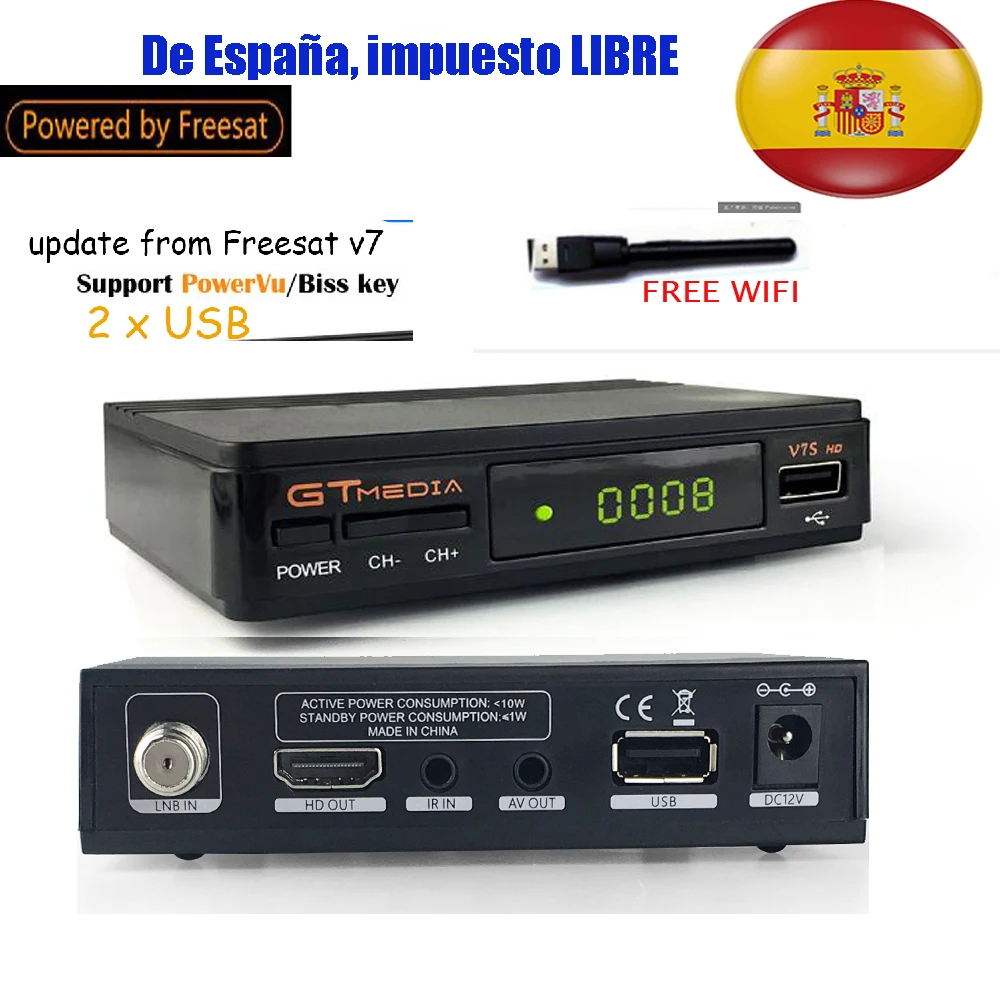 gtmedia v7s vs freesat v7 Satellite Receiver Full 1080P DVB S2 HD ...