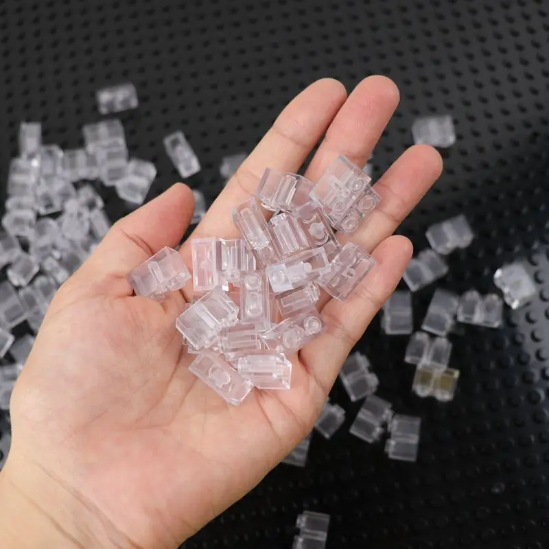 50pcs-Bulk-Clear-Bricks-1x2-High-Building-Blocks-Small-Particles-DIY ...