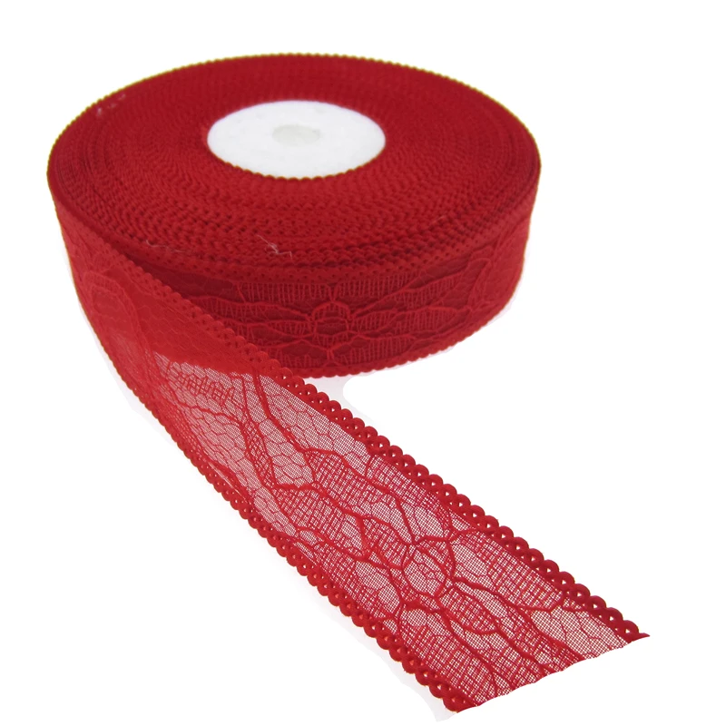 Aliexpress.com : Buy 20yards 1" (25mm) red lace ribbon polyester ribbon ...