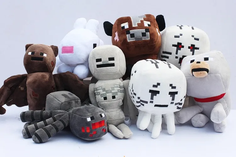 Minecraft Ghast Cow Skeleton Pig Creeper Pig Spider Plush Stuffed ...