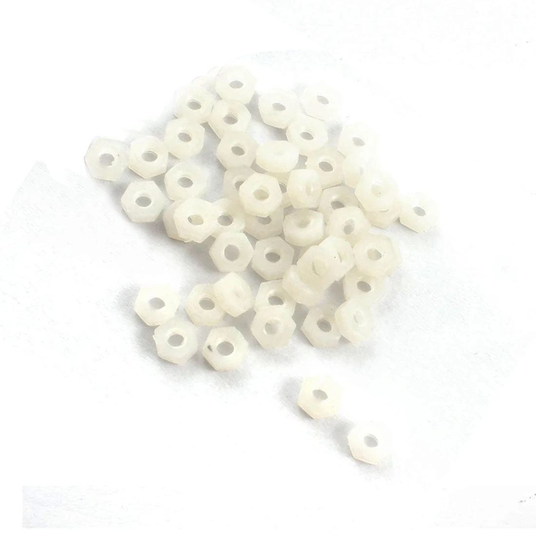 New 50 Pcs M2.5 Thread Nylon Hex Nut Threaded Spacer Support for PCB ...