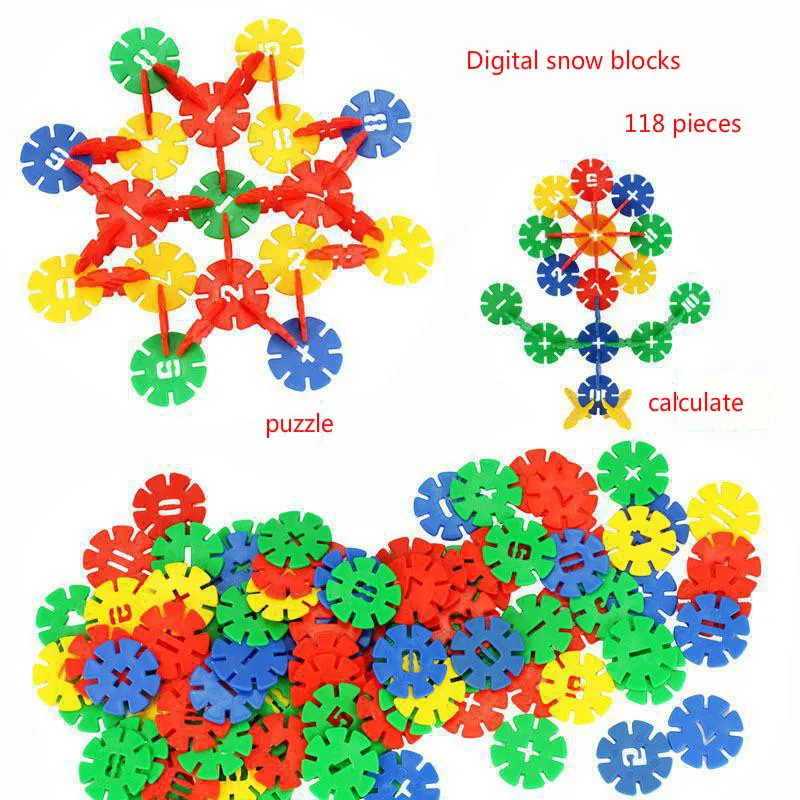 118pcs Snow Snowflake Building Blocks Toy DIY Assembling Classic Toys ...