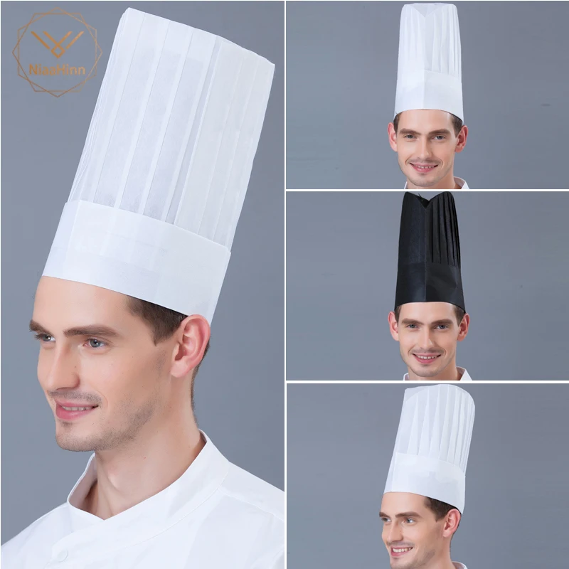 Chapéu de chef descartável, chapéu de chef de fibra não tecida, chapéu ...