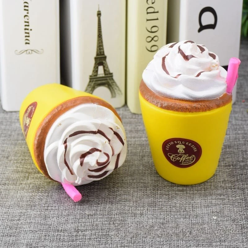 Wholesale Cute Coffee Cup Soft Squishy Slow Rising Cream Scented Squish ...