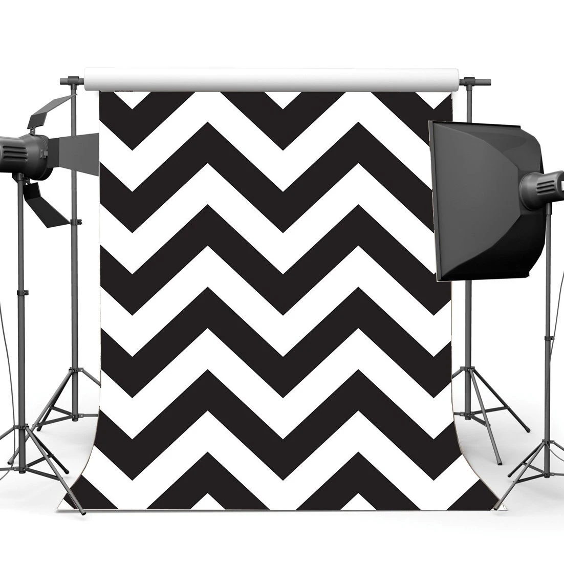 Black On Black Chevron Background