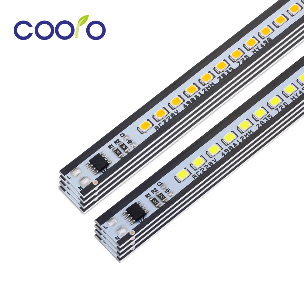 AC 220V LED Bar Light 49cm High Brightness 2835 72 LEDs/pc LED Hard ...