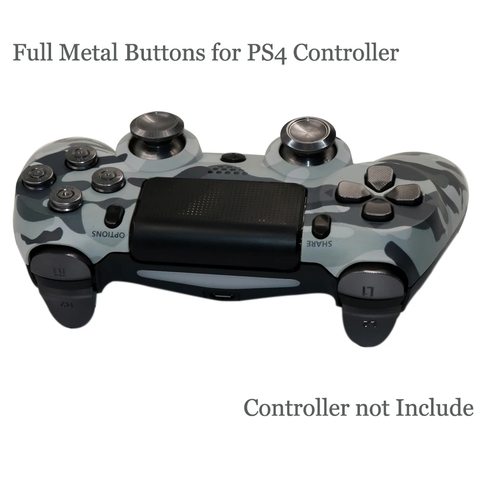 Full Aluminum Metal Buttons for PS4 controller Custom Metal Thumbsticks ...