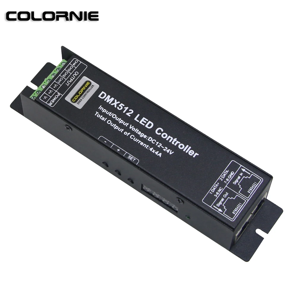 4 channels 16A LED RGBW Digital display Controller DMX 512 LED Decoder ...