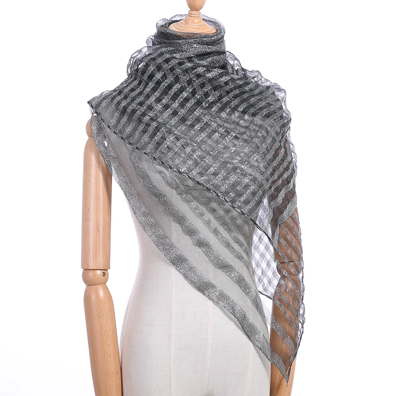 Valpeak 2018 de raya bufanda de seda de las mujeres elegante chal suave ...