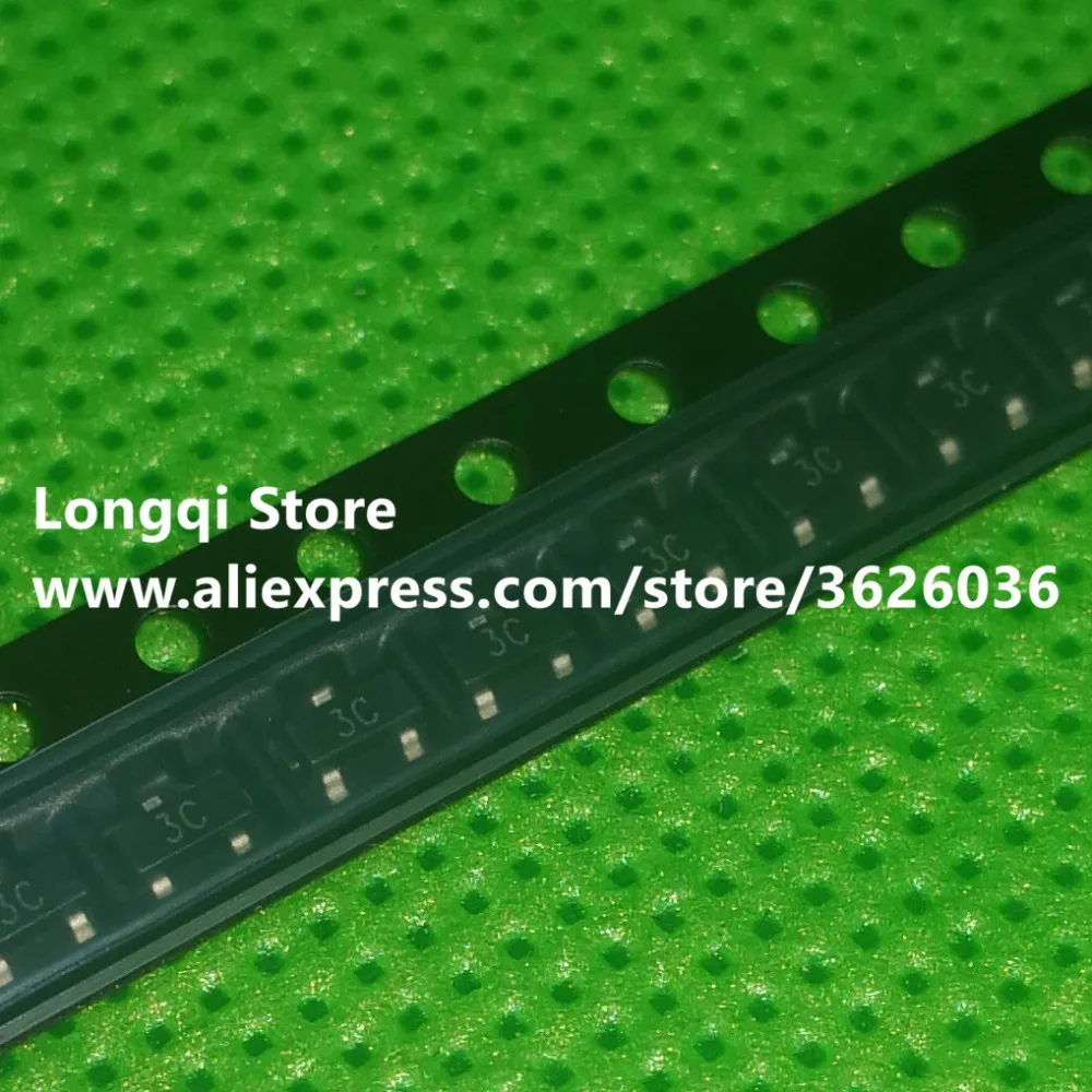 100 pces bc856b bc856c mark 3b 3c sot23 sot 23 pnp transistores de uso ...