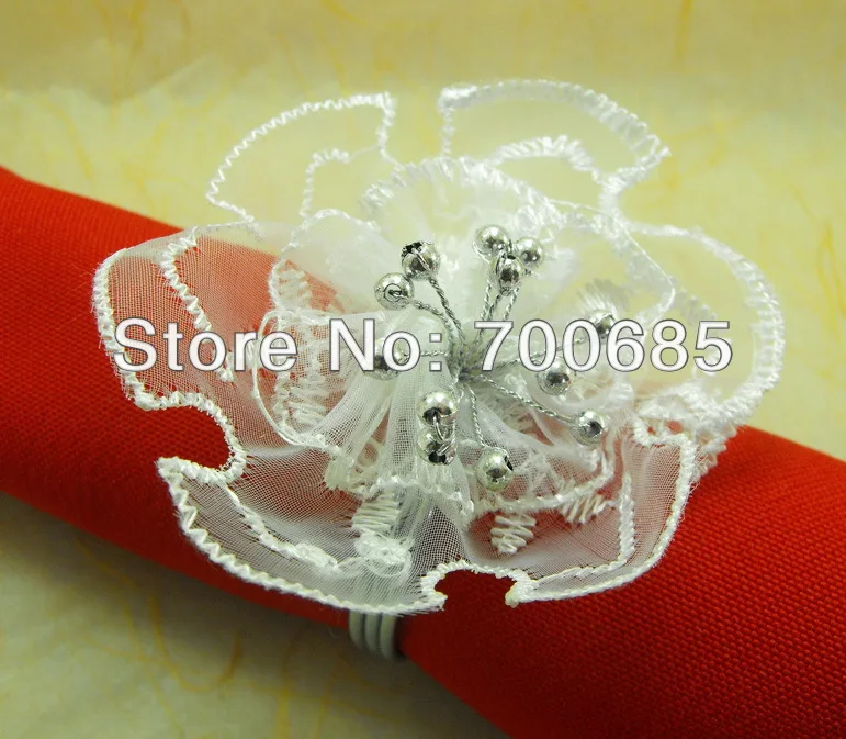 Anillo de servilleta de acrílico de flor de encaje,|napkin rings ...