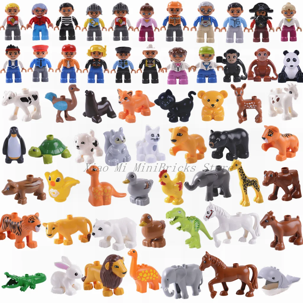 Animals Duplo Building Blocks Animal Jurassic Dinosaur DIY Toy & Models ...