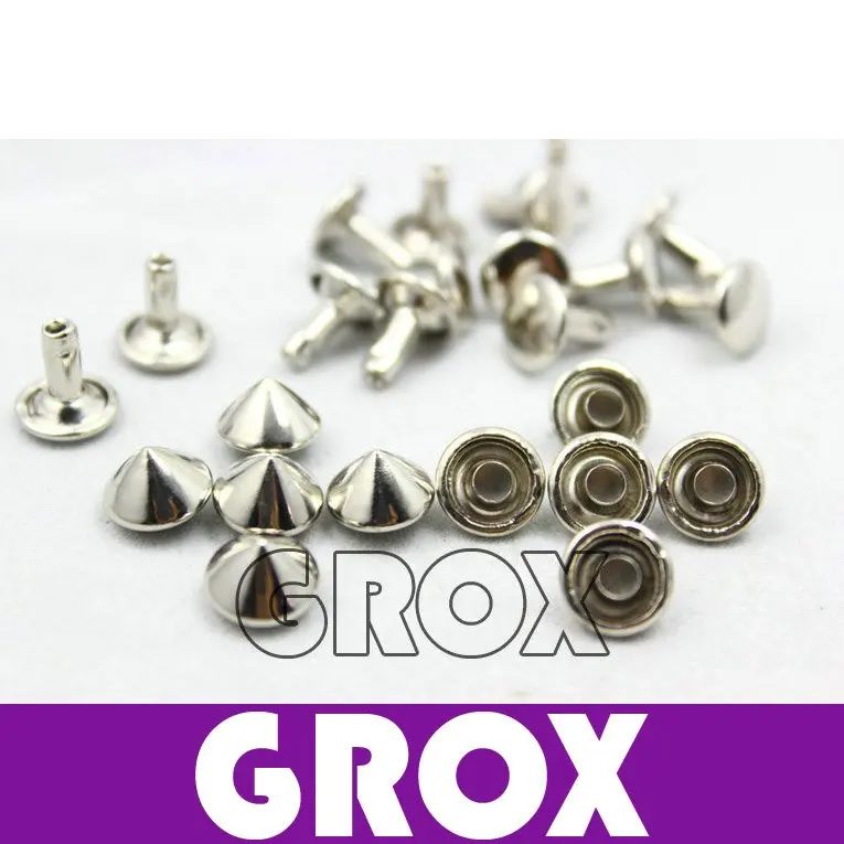 9-8mm-Silver-Conical-Rapid-Rivet-Studs-Punk-Rock-Rivets-Nailheads-Spike ...