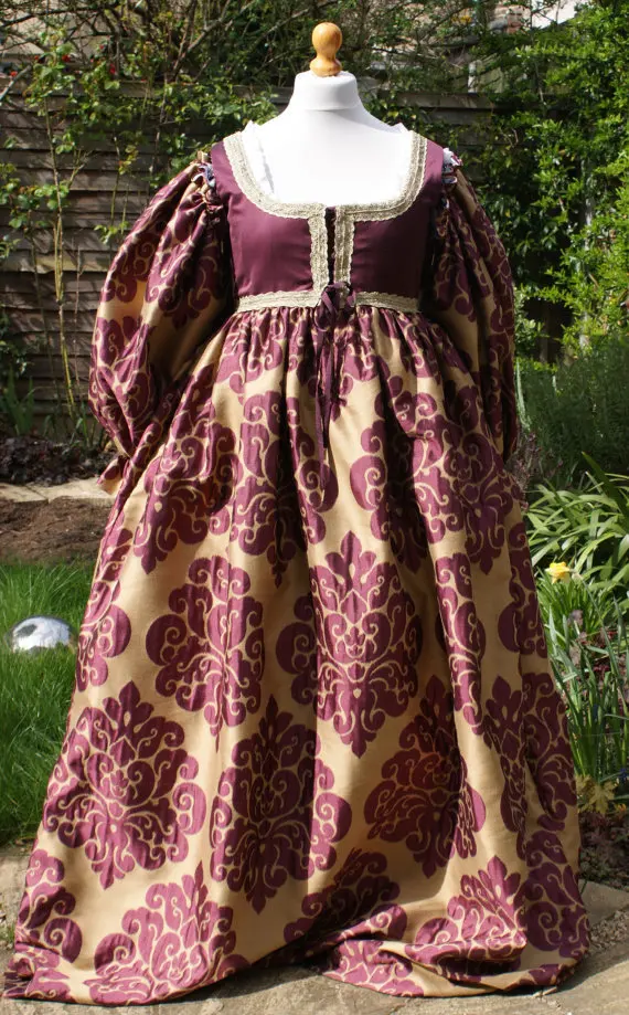 Coutume italienne Renaissance robe avec manches complètes Lucrezia ...